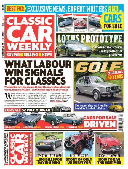 10 July 2024 - Classic Car Weekly Magazine - 1000's of magazines in one app