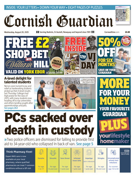 Page 2 - Cornish Guardian Newquay Magazine - 1000's of magazines in one app